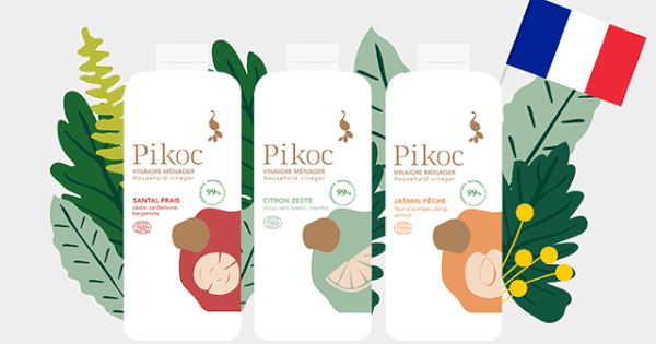 Vinaigres ménagers écologiques et parfumés Pikoc